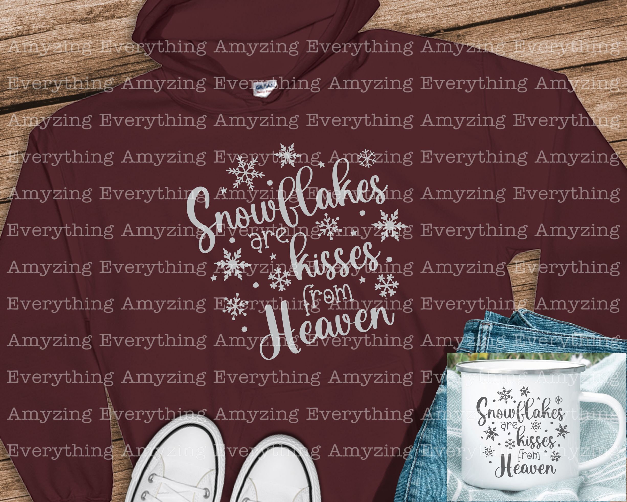Snowflakes Are Kisses From Heaven Svg, Snowflake Svg, Winter Svg ...