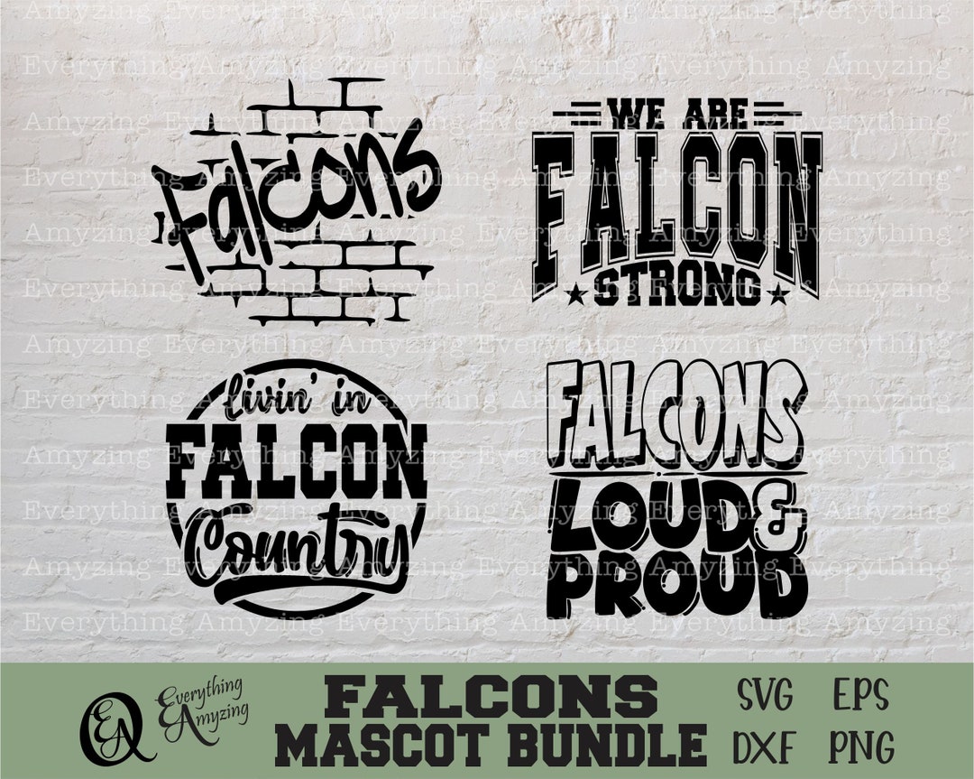 Falcons Mascot Bundle Svg, Falcons School Spirit Svg, Falcons ...