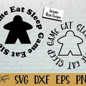 Eat Sleep Game Svg Board Game Svg Meeple Svg Tabletop Board | Etsy