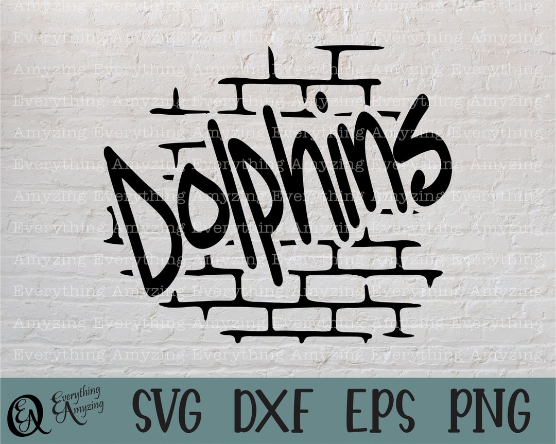 Dolphins Graffiti Svg, Dolphins Mascot Svg, Dolphin School Spirit, High ...