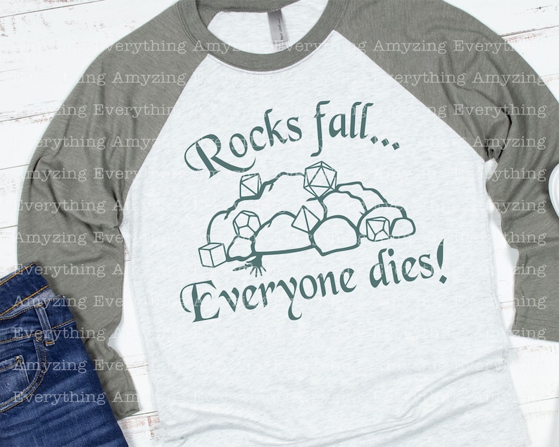 Rocks Fall Everyone Dies Svg Dungeons and Dragons Svg Dnd - Etsy