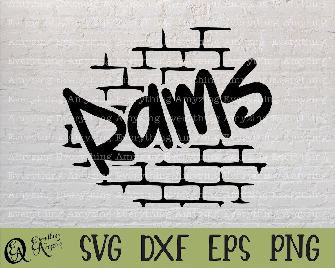 Rams Graffiti Svg, Rams Mascot Svg, Ram School Spirit, Rams High School Svg, Rams Team Gear Svg ...