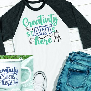 Creativity Starts Here Svg Art Svg Art Teacher Svg Art - Etsy