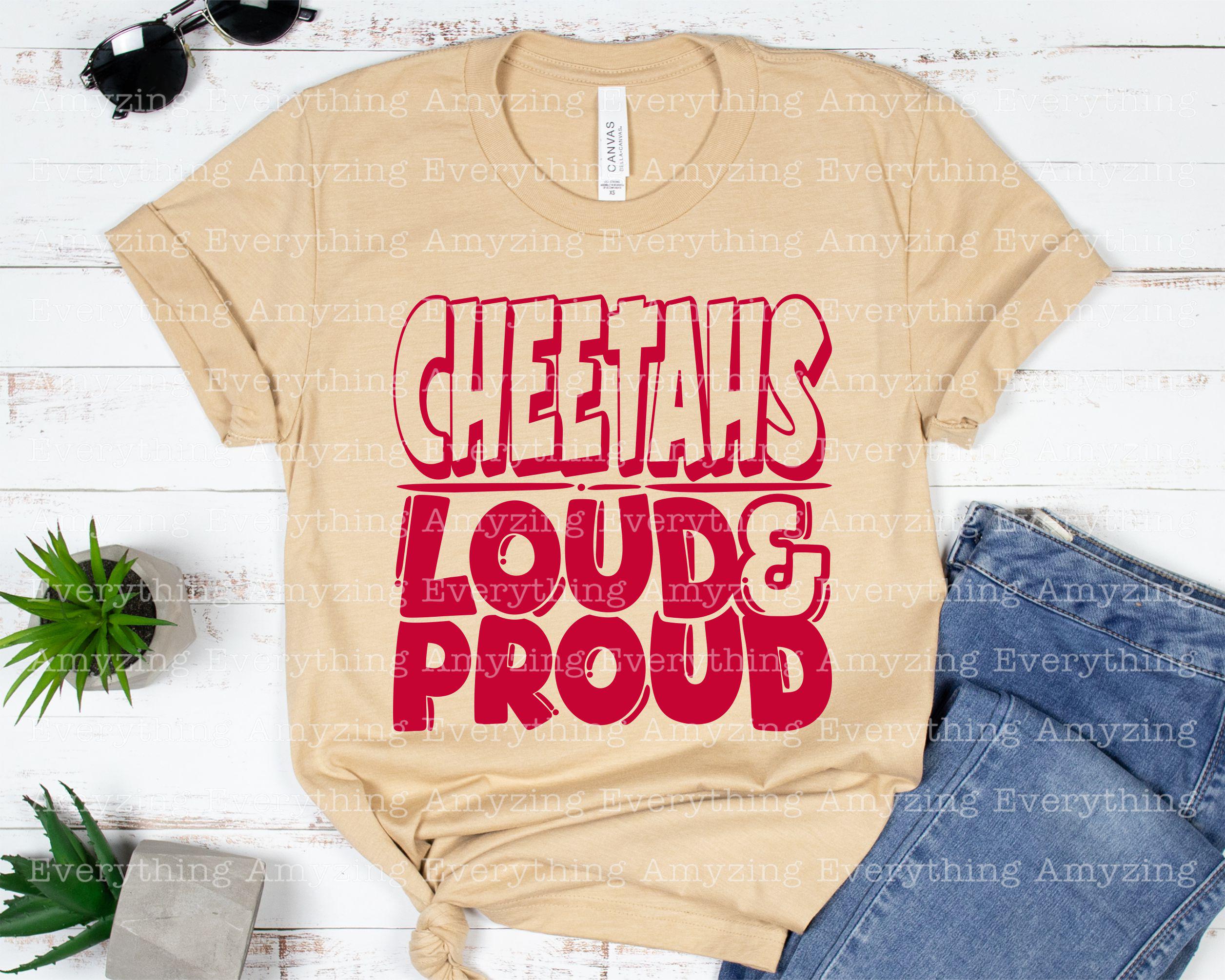 Cheetahs Loud and Proud Svg, Cheetahs Mascot Svg, Cheetahs School Svg ...