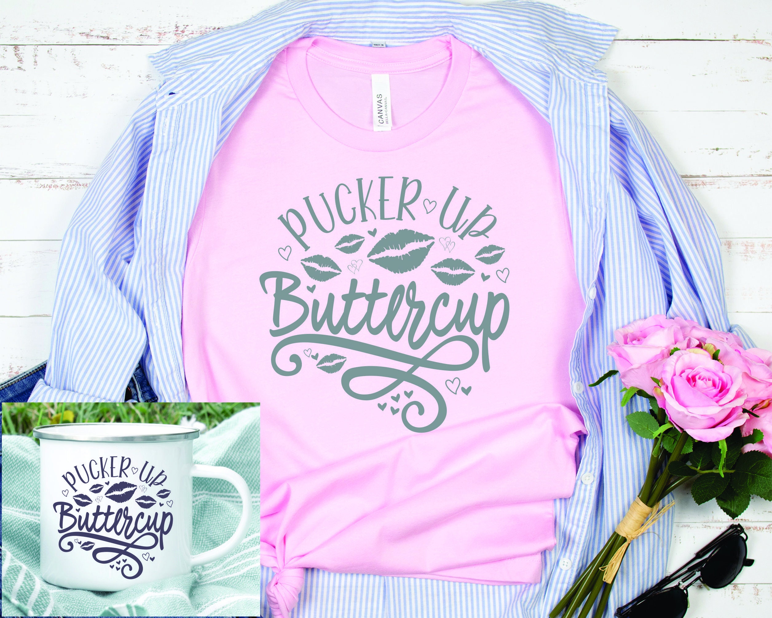 Pucker up Buttercup Svg Funny Svg Valentines Day Svg Love | Etsy