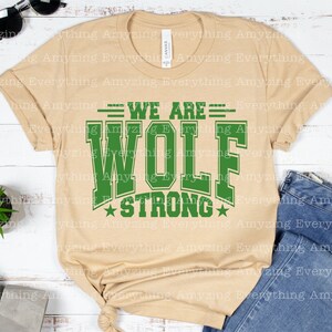 Wolf Strong Svg, Wolves Mascot Svg, Wolf School Spirit Svg, Wolf ...