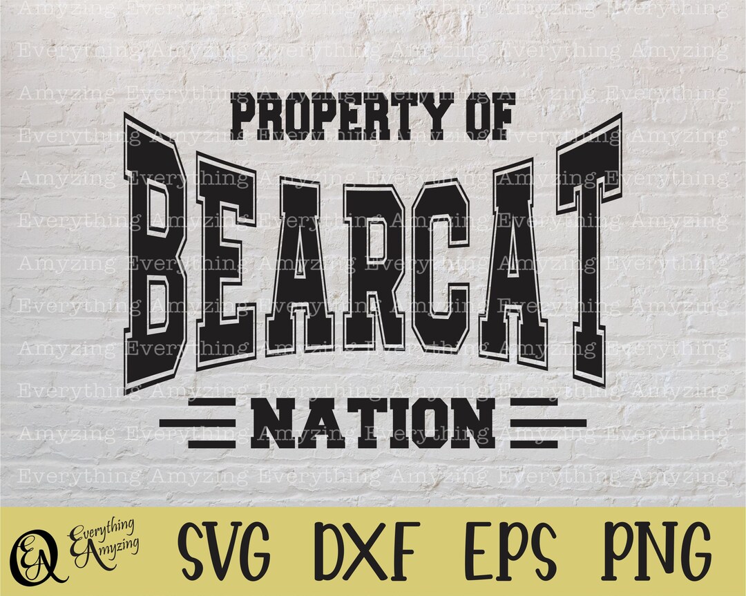 Bearcat Nation Svg, Bearcats Mascot Svg, Bearcats School Spirit Svg ...