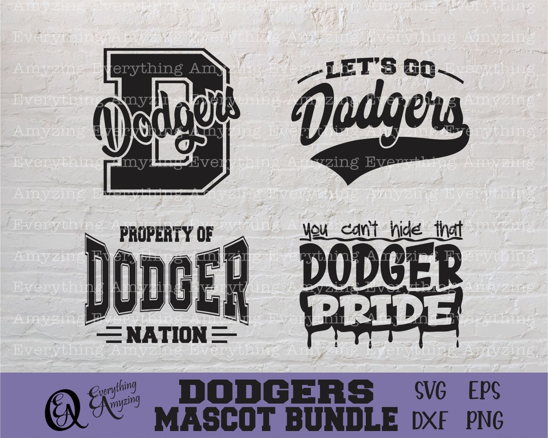Dodgers Mascot Bundle Svg, Dodgers School Spirit Svg, Dodgers ...