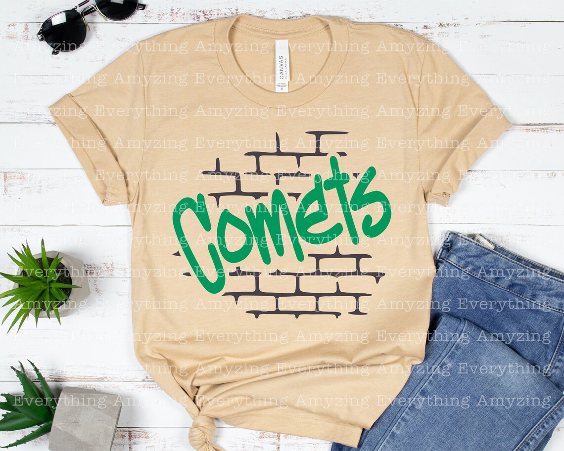Comets Graffiti Svg, Comets Mascot Svg, Comets School Spirit Svg, High ...