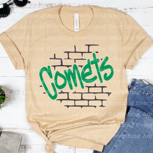Comets Graffiti Svg, Comets Mascot Svg, Comets School Spirit Svg, High ...