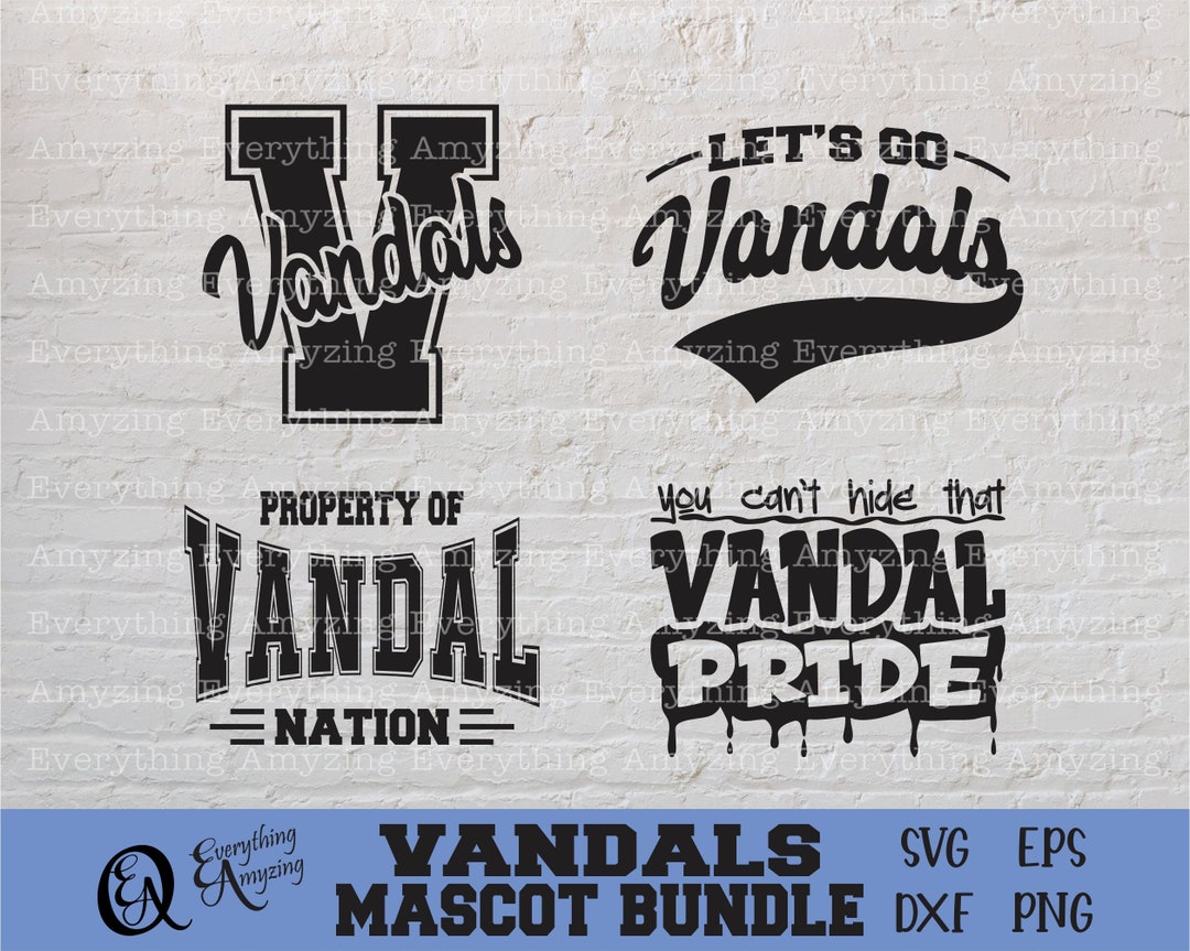 Vandals Mascot Bundle Svg, Vandals School Spirit Svg, Vandal Cheerleading Svg, Vandals Team Gear ...