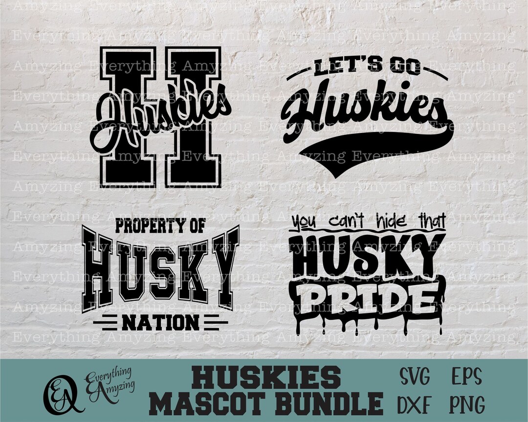 Huskies Mascot Bundle Svg, Huskies School Spirit Svg, Huskies ...