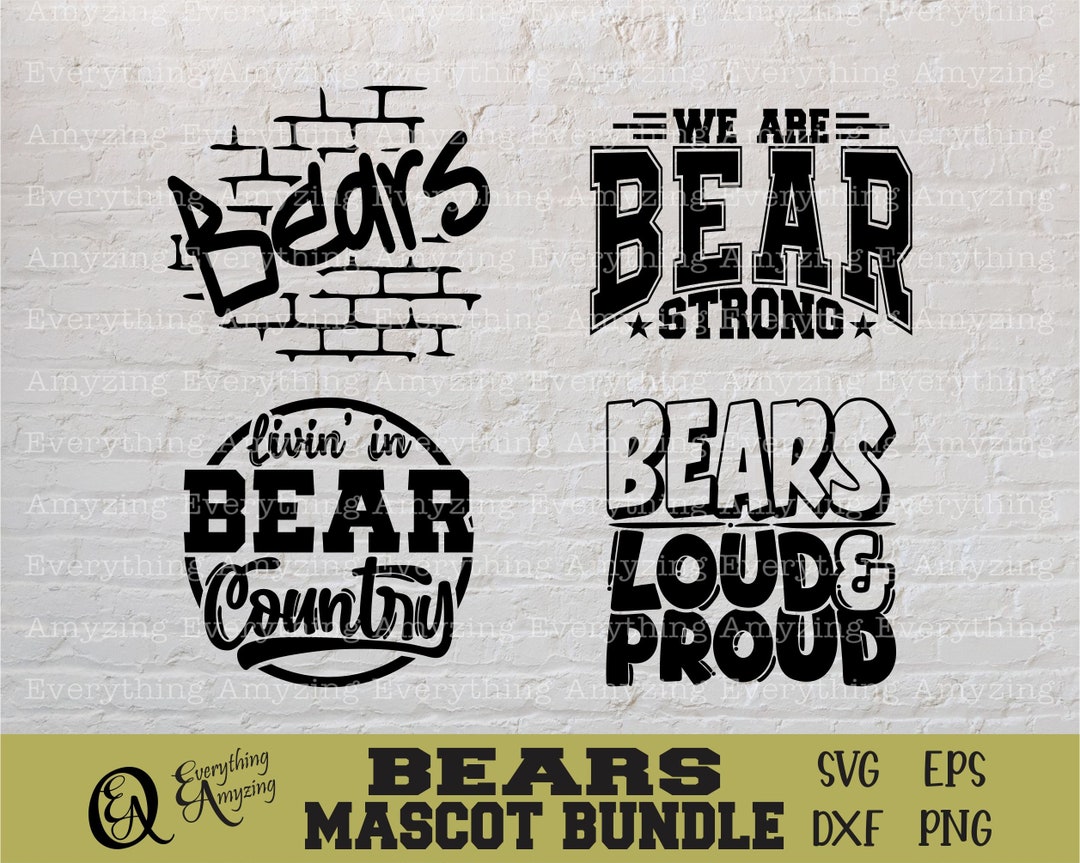 Bears Mascot Bundle Svg, Bears School Spirit Svg, Bears Cheerleading ...