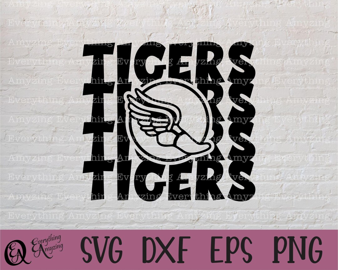 Tigers Track Svg, Tigers Mascot Svg, Tigers Cross Country Svg, Tigers ...