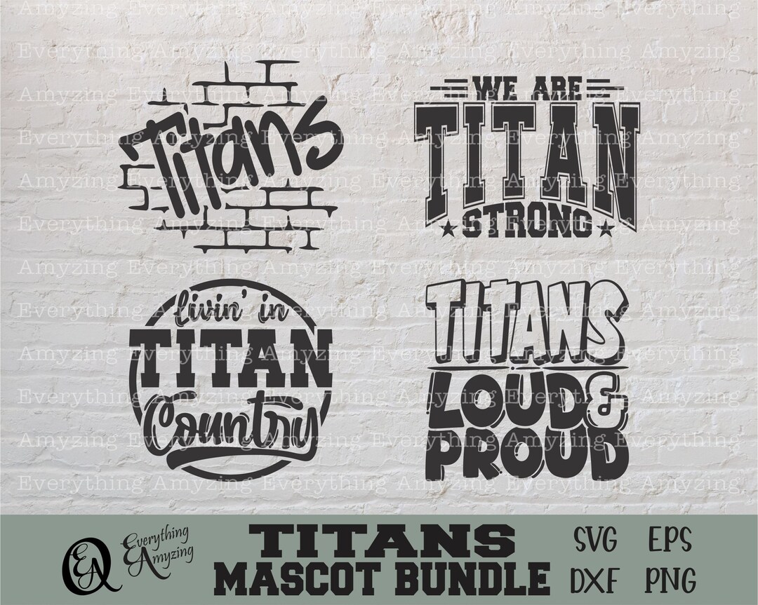 Titans Mascot Bundle Svg, Titans School Spirit Svg, Titans Cheerleading ...