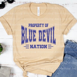 Blue Devil Nation Svg, Blue Devils Mascot Svg, Blue Devils School ...