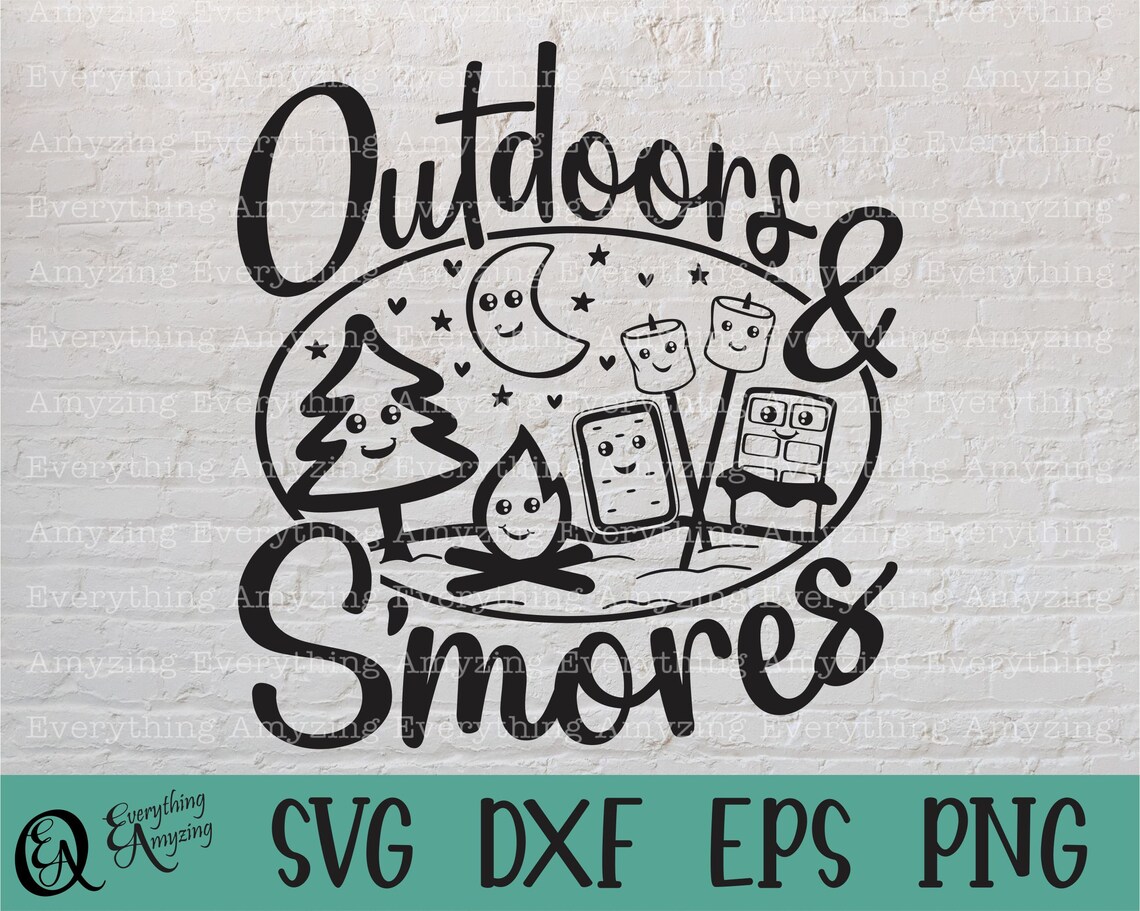 Outdoors and S'mores Svg S'more Svg Camping Svg - Etsy