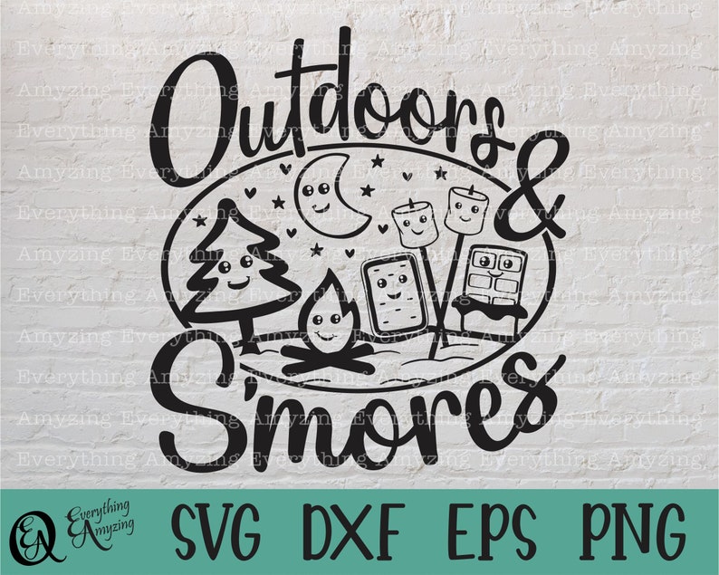 Outdoors and S'mores Svg, S'more Svg, Camping Svg, Bonfire, Friends Svg ...