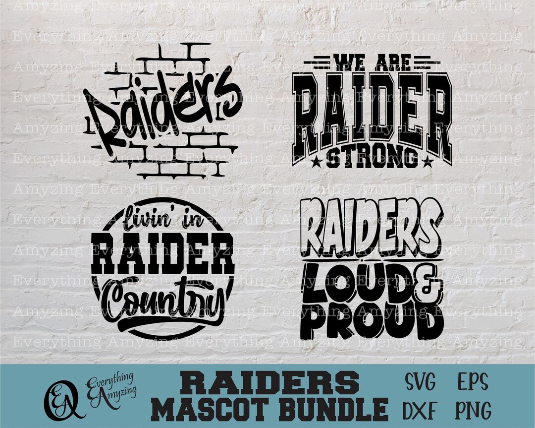 Raiders Mascot Bundle Svg, Raiders School Spirit Svg, Raiders ...