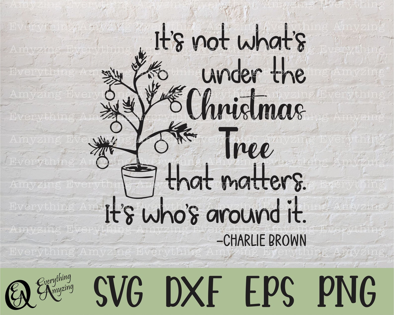 Charlie Brown Tree Svg, Christmas Svg, Holiday Svg, Christmas Tree ...