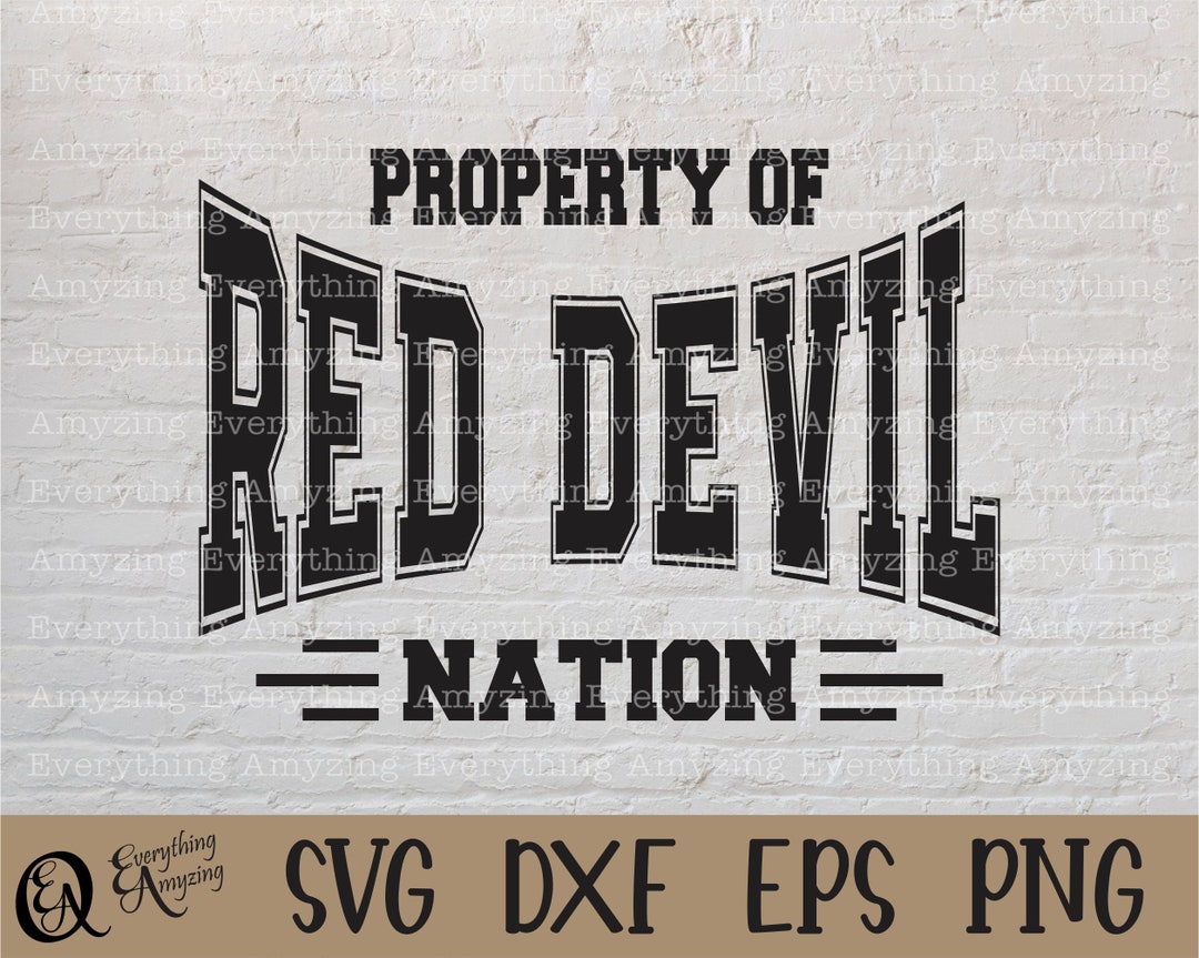 Red Devil Nation Svg, Red Devils Mascot Svg, Red Devils School Spirit, Red Devils Cheerleading ...