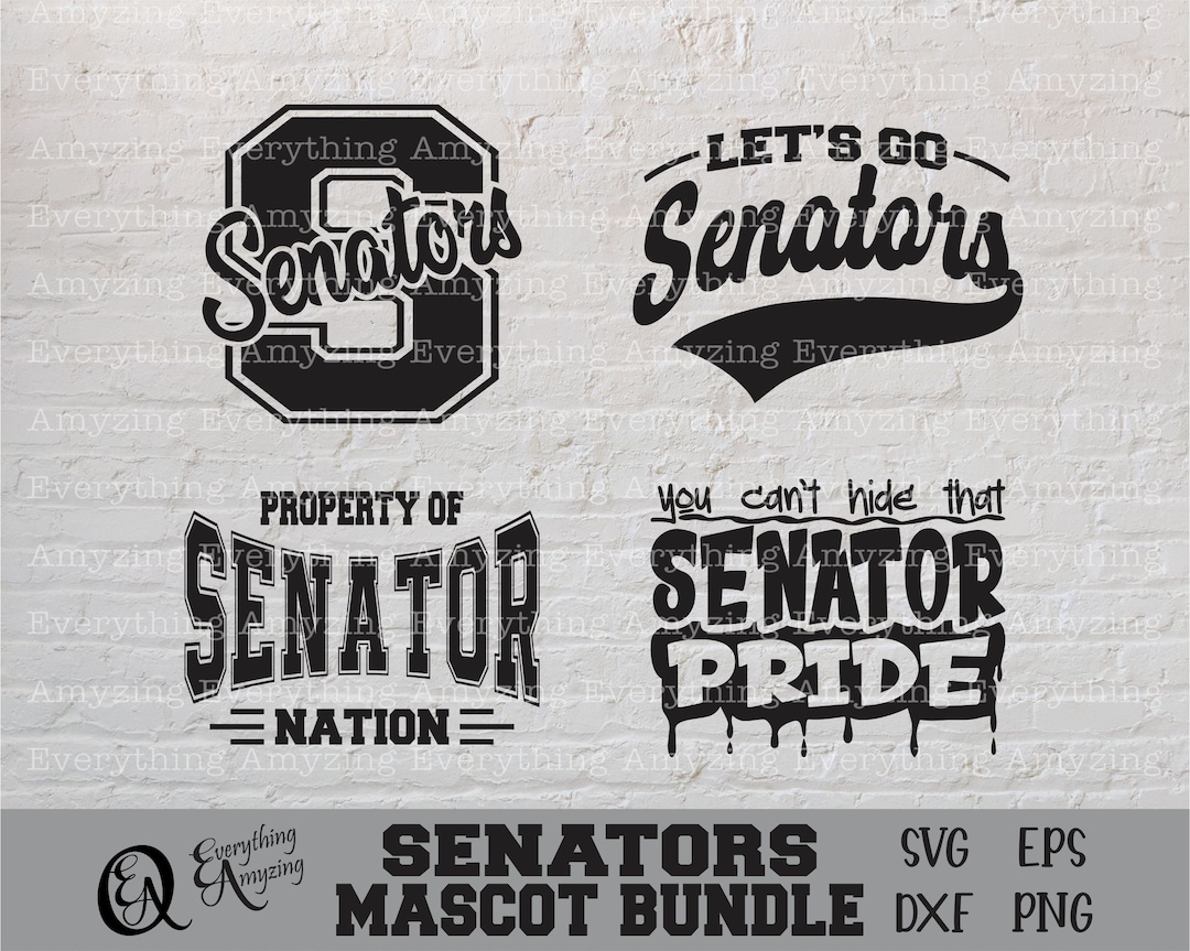Senators Mascot Bundle Svg, Senators School Spirit Svg, Senators ...