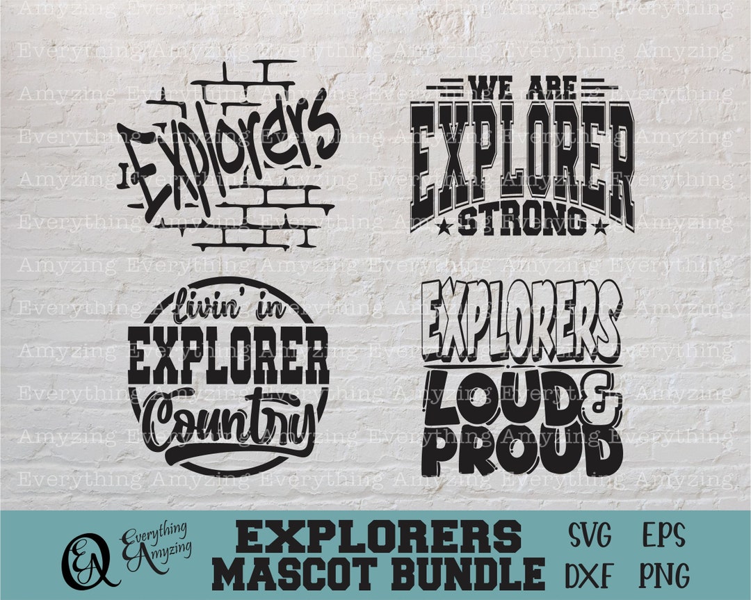 Explorers Mascot Bundle Svg, Explorers School Spirit Svg, Explorers ...