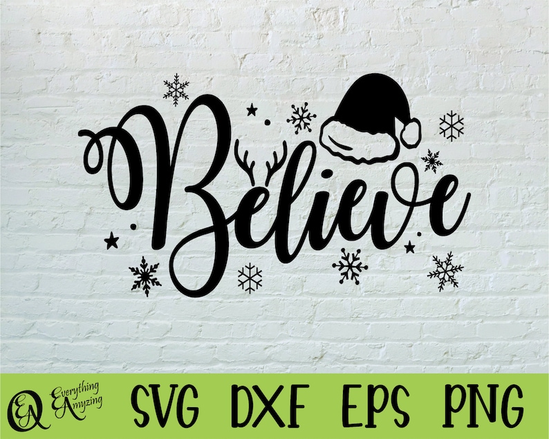 Believe Svg Santa Svg Christmas Svg Believe in the Magic - Etsy