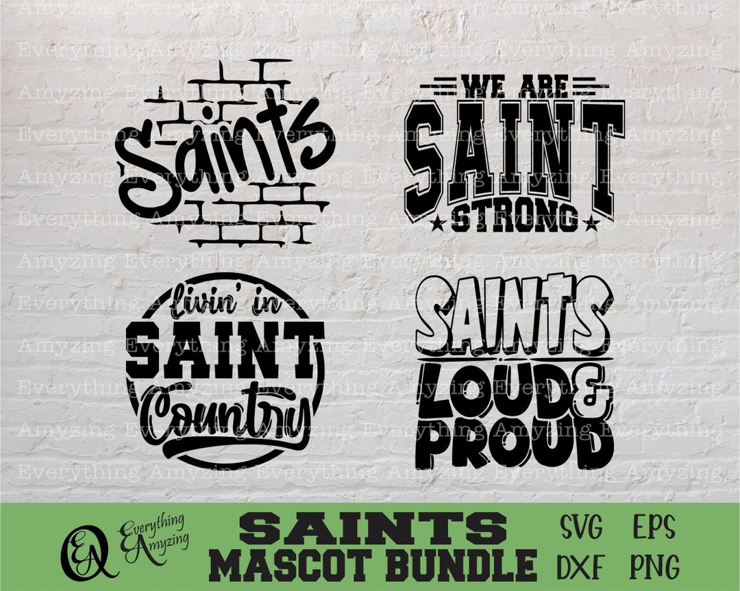 Saints Mascot Bundle Svg, Saints School Spirit Svg, Saints Cheerleading ...
