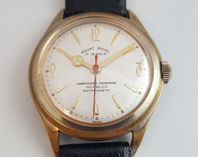 Vintage MOUNT ROYAL, Swiss Made 17 Jewel Midi Sized Watch, Circa Early ...