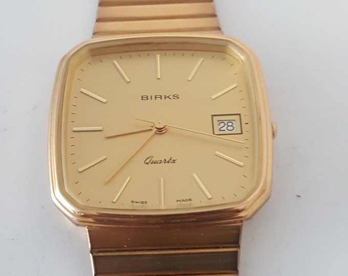 Vintage BIRKS QUARTZ Watch, SWISS Made, Date Window, High Quality Swiss ...