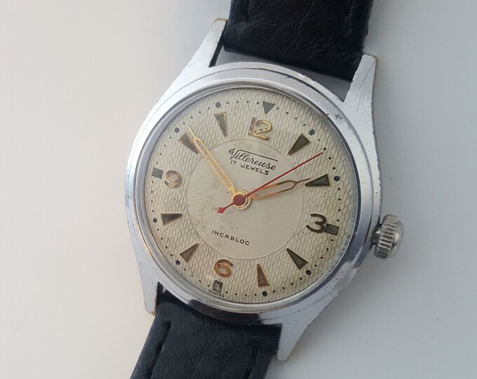 Vintage VILLEREUSE Swiss Made Classic Vintage Watch, 17 Jewel Signed ...