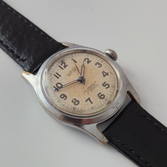 Vintage LUSINA GENEVE WW2 Era Watch, Swiss Made 17 Je… - Gem