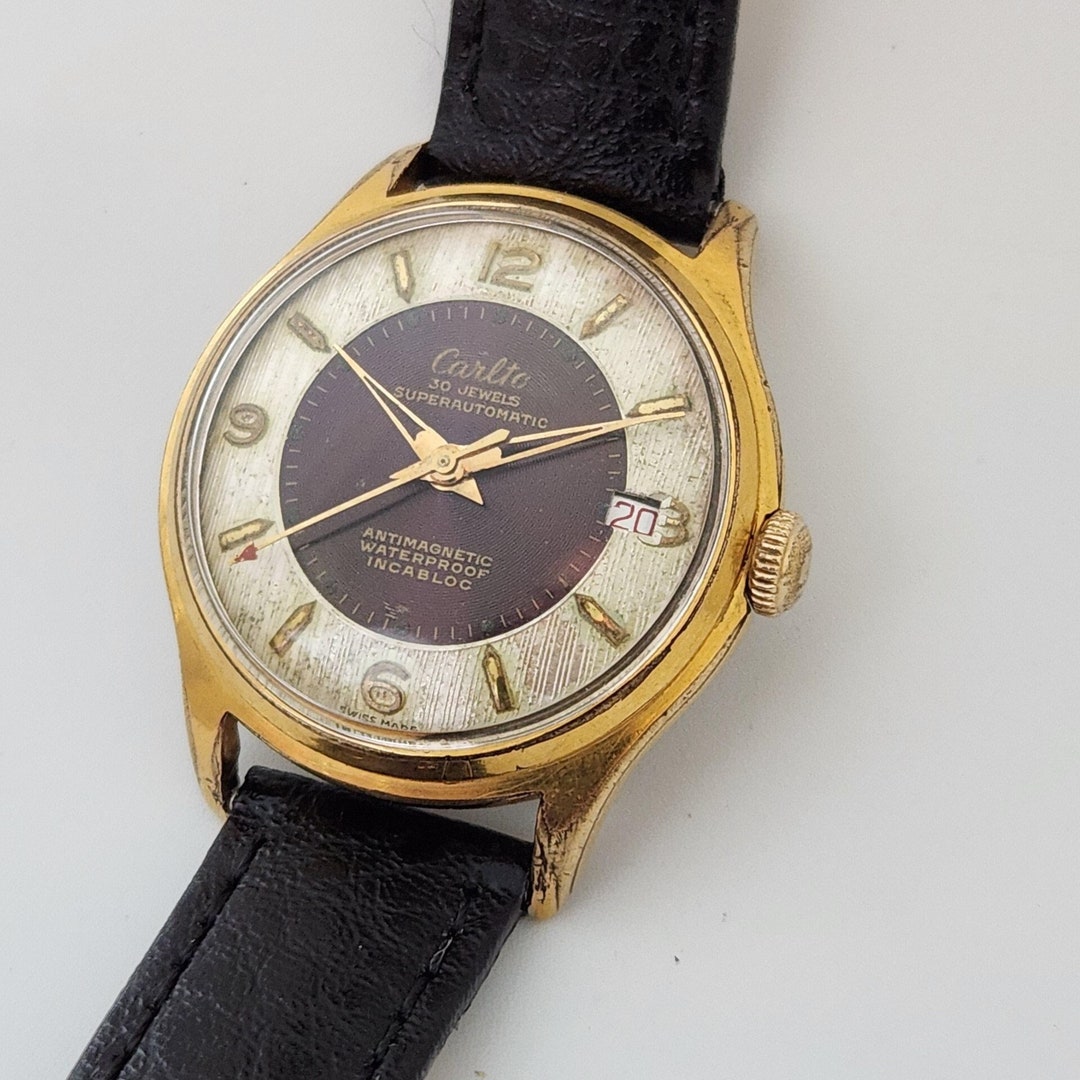 Vintage CARLTO AUTOMATIC SWISS Made High Quality 30 Jewel Movement ...