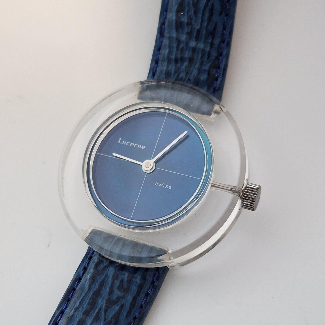 Vintage LUCERNE LUCITE Watch, SWISS Made, Retro at Its Best, Excellent ...