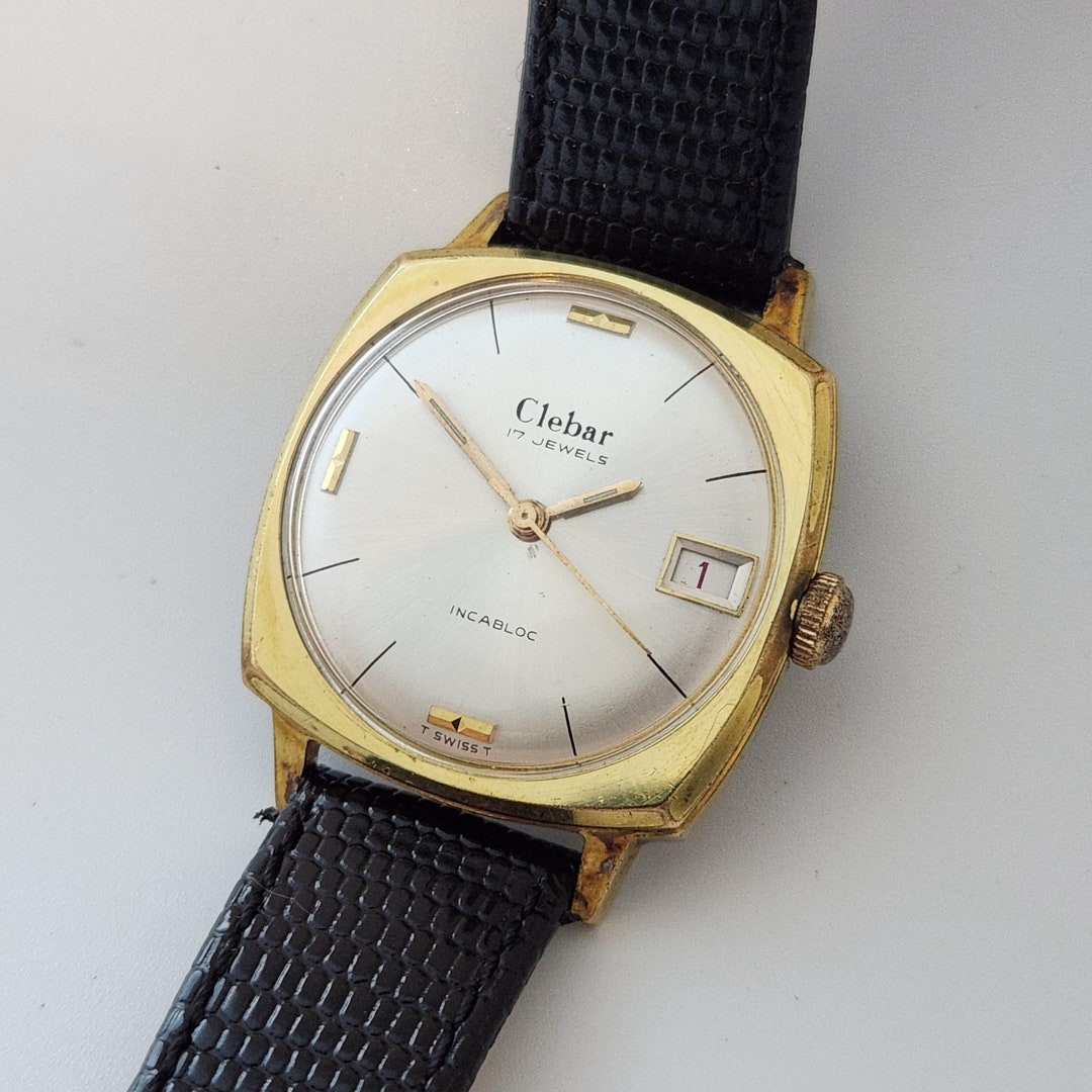 Vintage CLEBAR SWISS Made Gents Watch, 17 Jewel Hi Beat Movement, Near ...