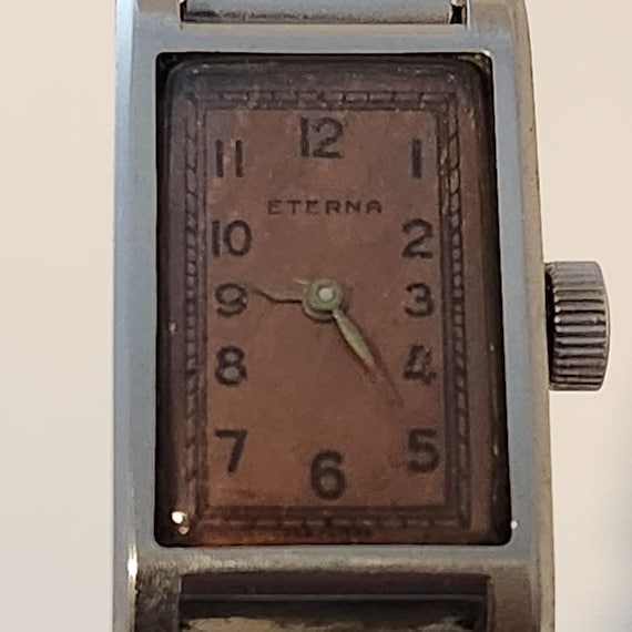 Vintage ETERNA Ladies Tank Watch, SWISS Made Luxury B… - Gem