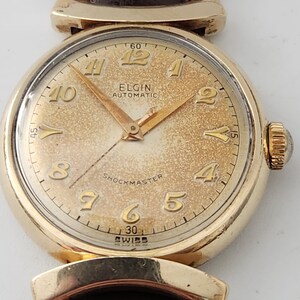 Vintage ELGIN AUTOMATIC SHOCKMASTER, Swiss Made, Unique "bowtie" Case ...