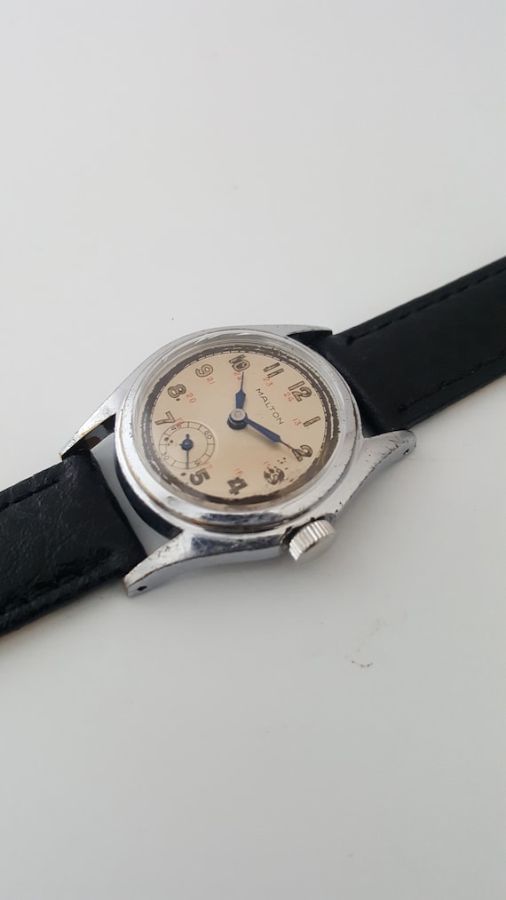 Vintage MALTON WW2 Era Watch, 15 Jewels, Swiss Made, … - Gem