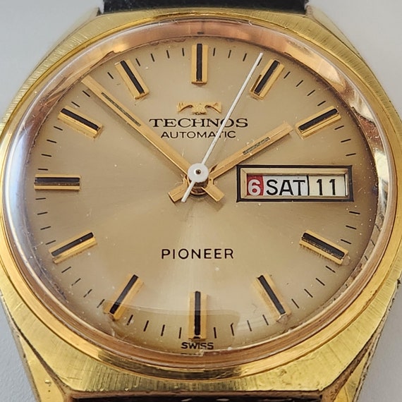 Vintage TECHNOS PIONEER AUTOMATIC, Swiss Made, Day/Da… - Gem