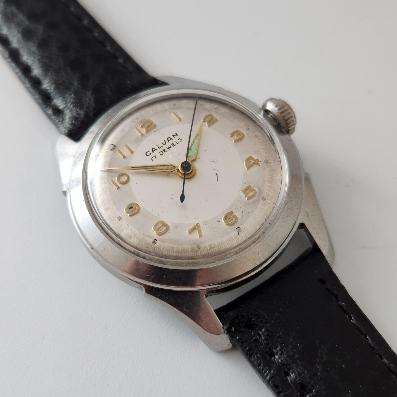 Vintage CALVAN Midi Size Watch, SWISS Made, Stainless Steel Case, 17 ...