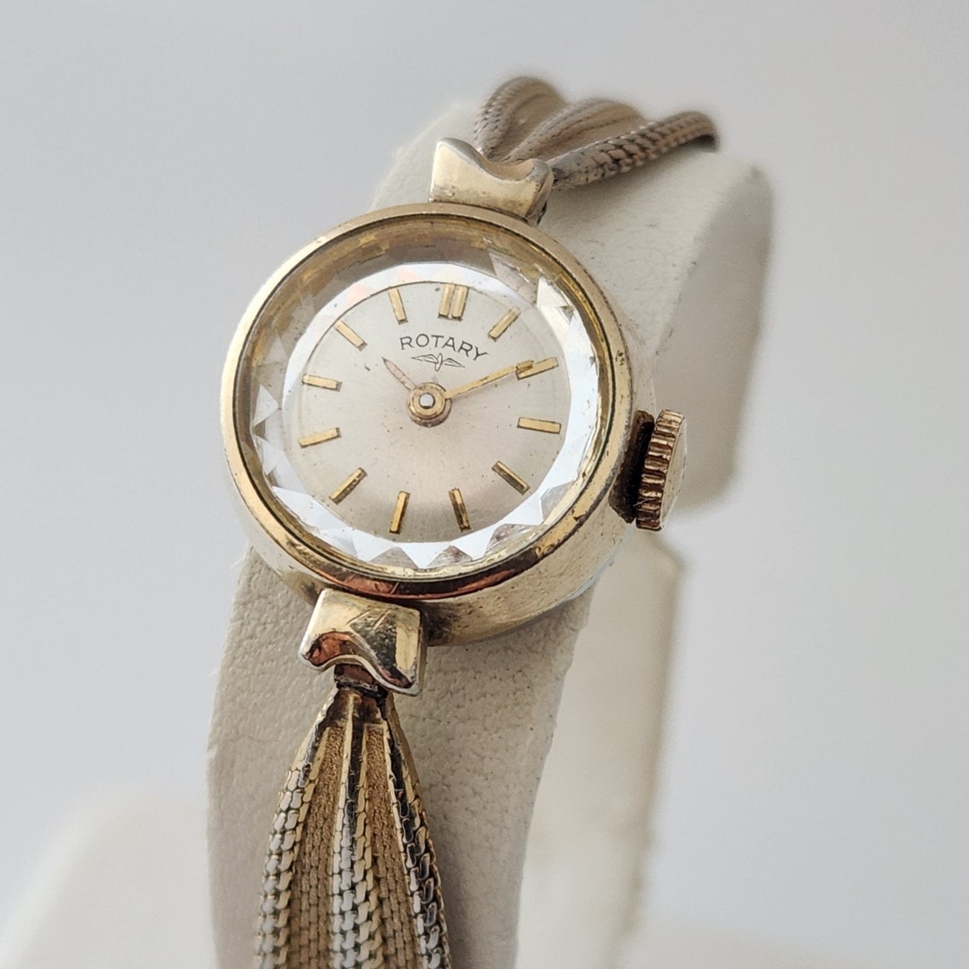 Vintage ROTARY Ladies Cocktail Watch, SWISS Made 17 Jewels, Rolled Gold ...