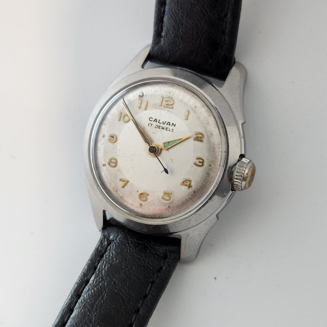 Vintage CALVAN Midi Size Watch, SWISS Made, Stainless Steel Case, 17 ...