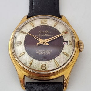 Vintage CARLTO AUTOMATIC SWISS Made High Quality 30 Jewel Movement ...