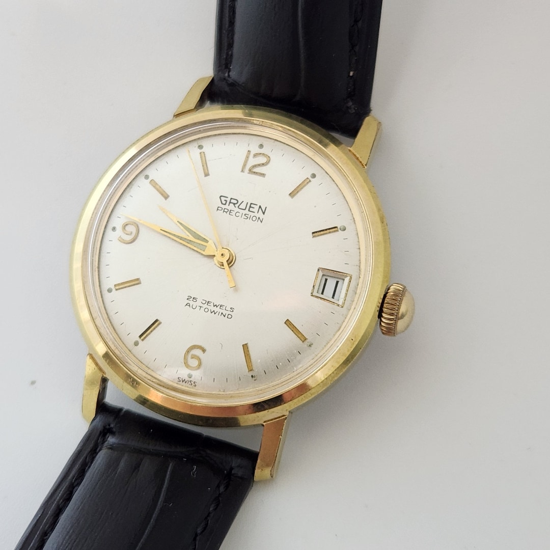 Vintage GRUEN PRECISION AUTOMATIC, Swiss 25 Jewels, Date, Stunning ...