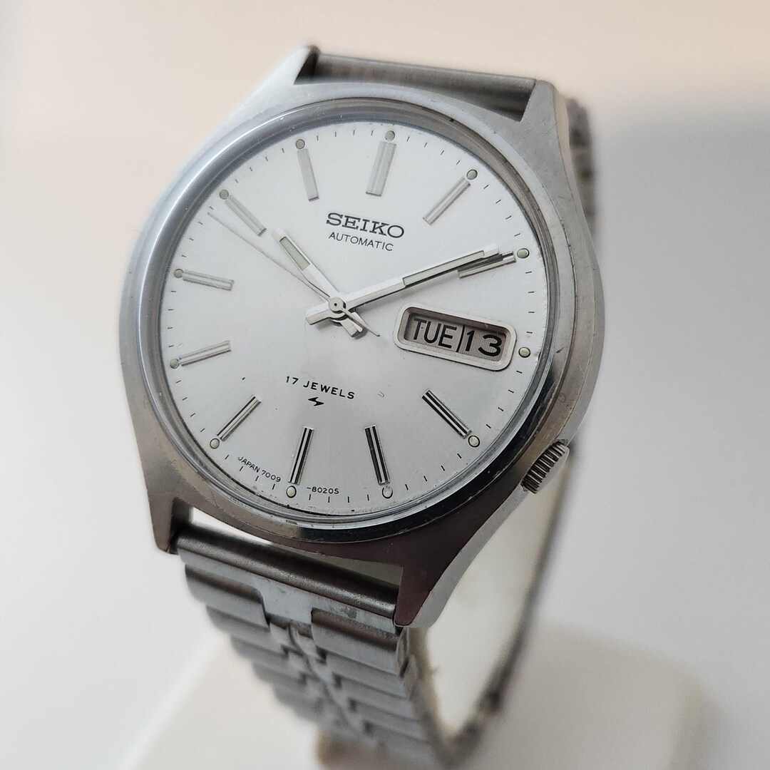 Vintage SEIKO AUTOMATIC Model 8029, 17 Jewels, Solid Stainless Steel ...