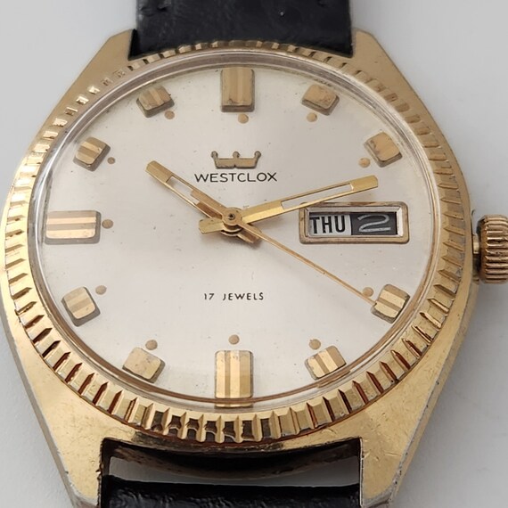 Vintage WESTCLOX Gents Watch, 17 Jewels, Day/Date, Go… - Gem