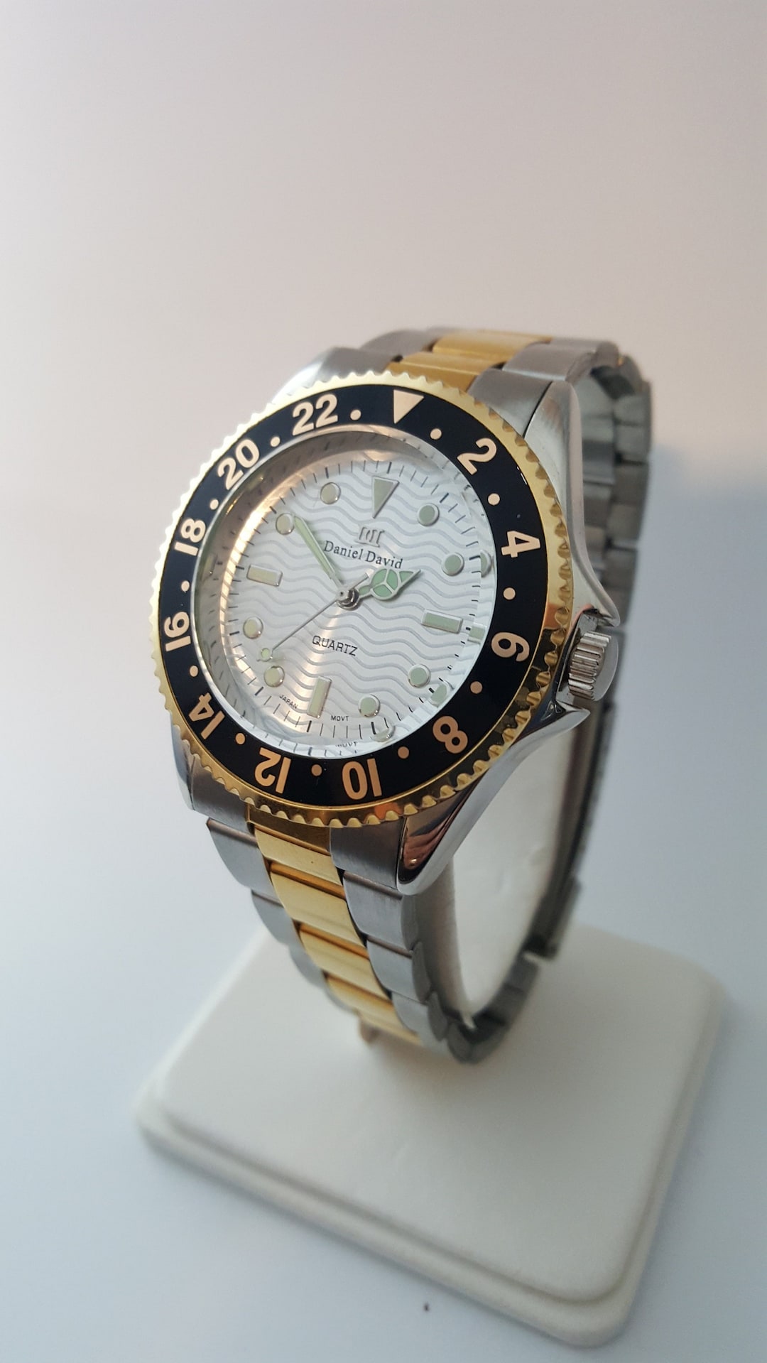 DANIEL DAVID QUARTZ Gents Watch, Uni Directional Bezel, Stainless Steel ...