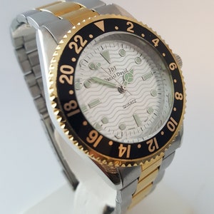 DANIEL DAVID QUARTZ Gents Watch, Uni Directional Bezel, Stainless Steel ...