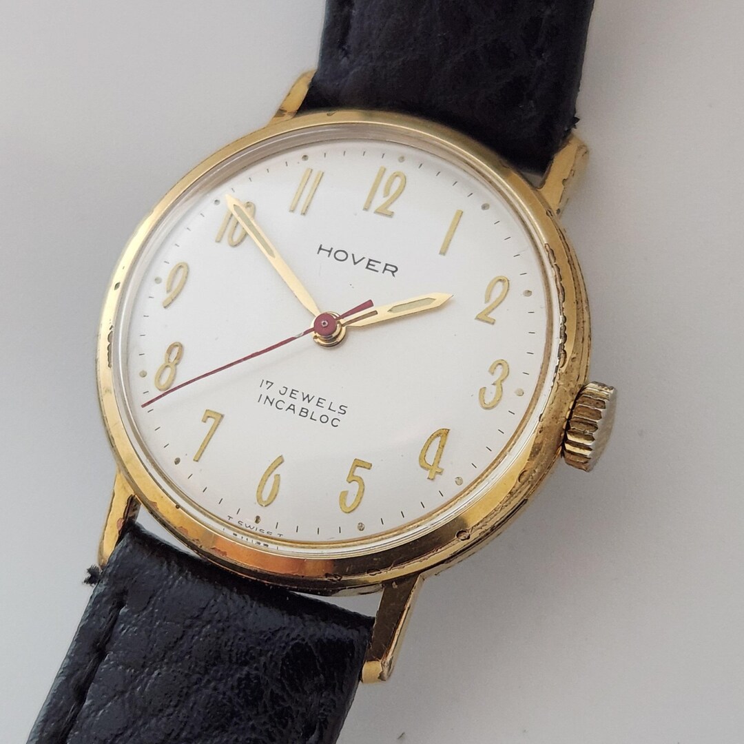 Vintage HOVER SWISS Made Gents Watch, 17 Jewel Movement, Superb Dial ...